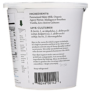 siggi’s Icelandic Strained Nonfat Yogurt, Vanilla, 24 oz. – Thick, Protein-Rich Yogurt Snack