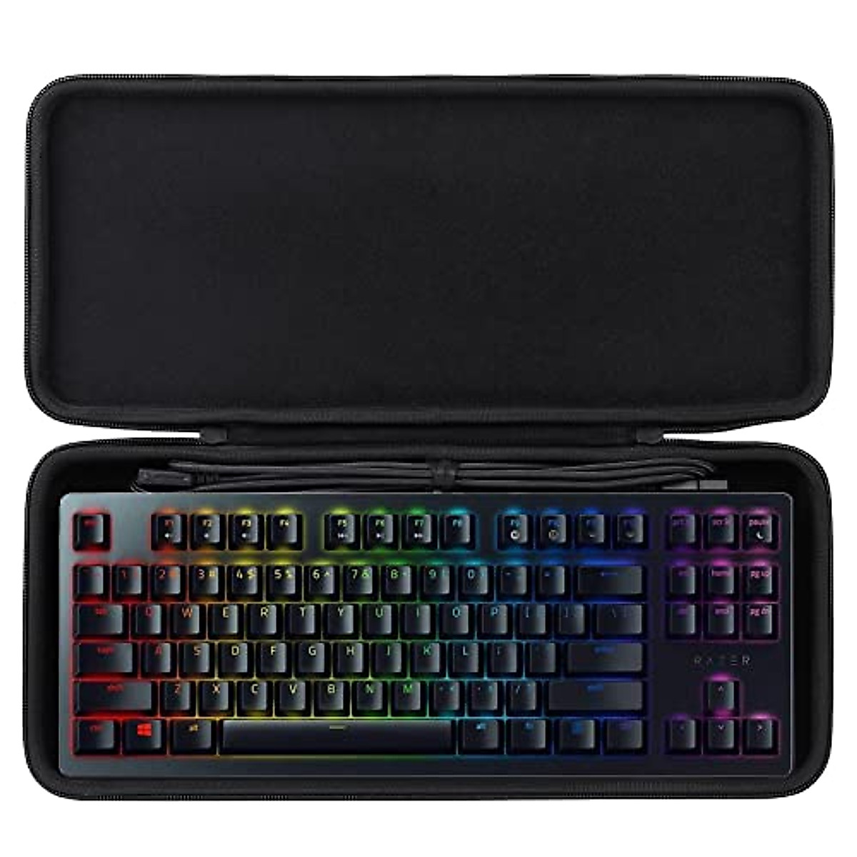 co2CREA Hard Travel Case Replacement for Razer Huntsman Tournament Edition TKL Tenkeyless Gaming Keyboard