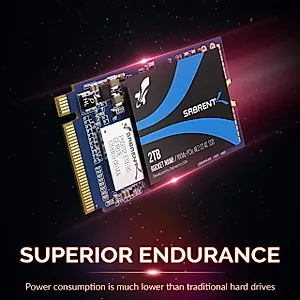 SABRENT 2TB Rocket NVMe PCIe M.2 2242 DRAM-Less Low Power Internal High Performance SSD (SB-1342-2TB)