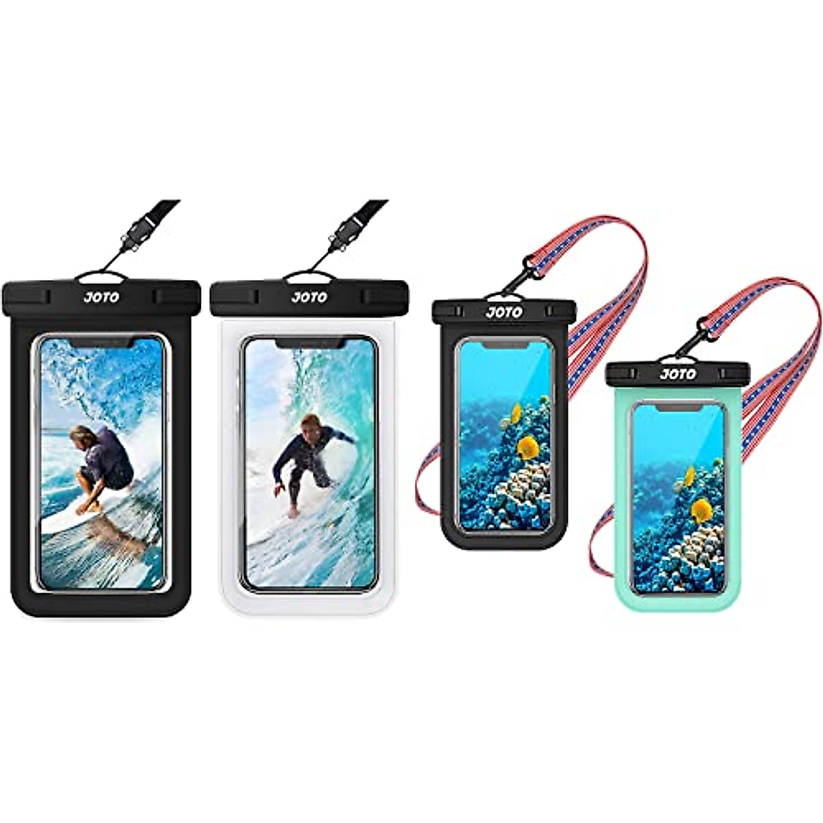 JOTO Universal Waterproof Phone Pouch Bundle with Universal Waterproof Cell Phone Dry Bag
