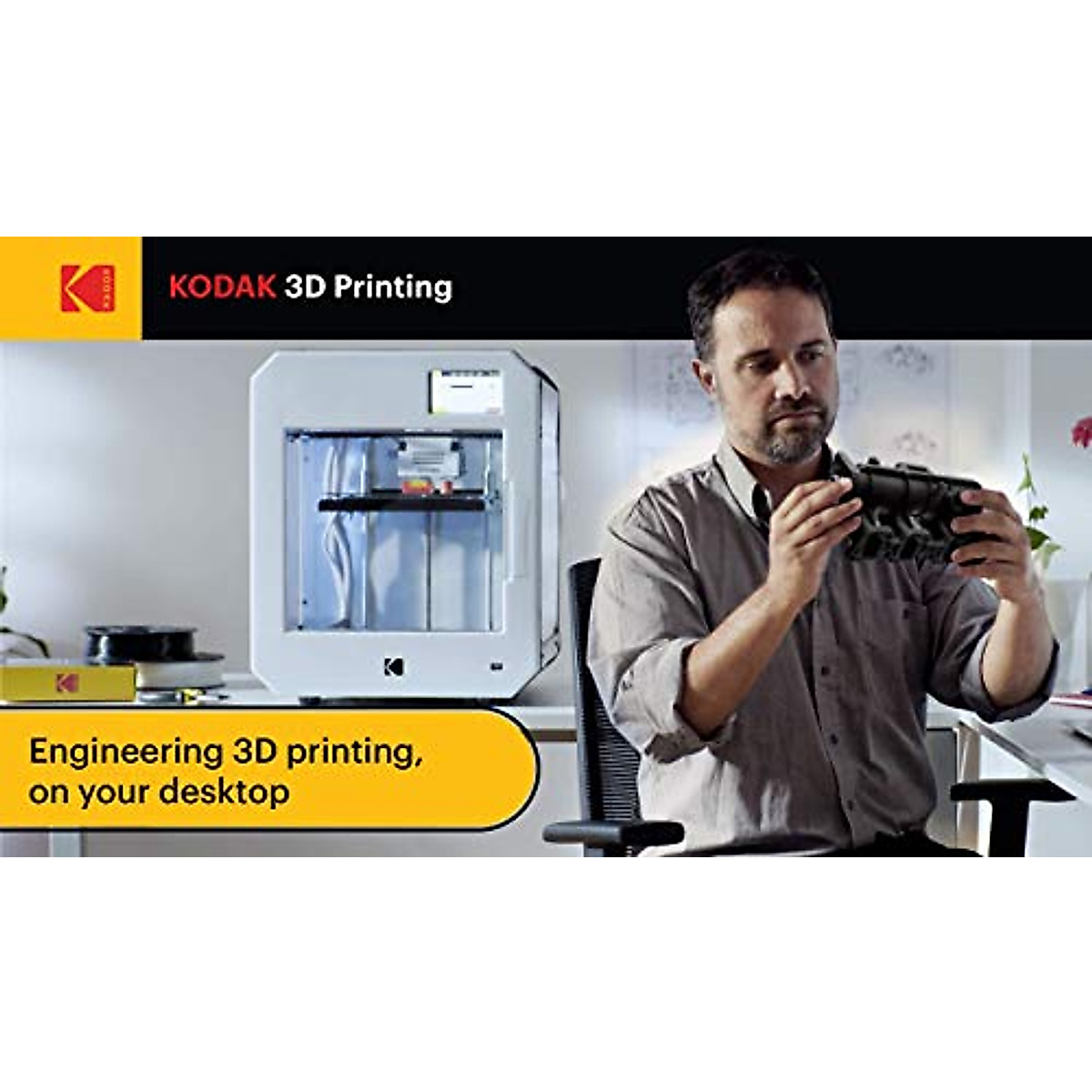 KODAK ABS Filament 2.85mm for 3D Printer, White, Dimensional Accuracy +/- 0.03mm, 750g Spool (1.7lbs), ABS Filament 2.85 Used as 3D Printer Filament to Refill Most FDM Printers