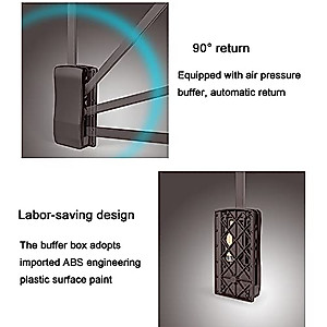 YCRD Wardrobe Lift, 90° Pull Down Closet Rod, Thicken Aluminum Rod for Closet, Clothes Hanging Rail, Space Saving Adjustable Width 20-26in 30kg/66lb