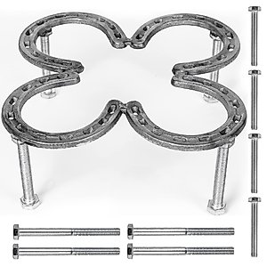 Nbguigdstr Dutch Oven Stand Made of Steel Horseshoes-Camp Dutch Oven Tripod-Cast Iron Dutch Oven Tool-Dutch Oven Holder-Outdoor Cooking Rack(10.2"X 10.2")