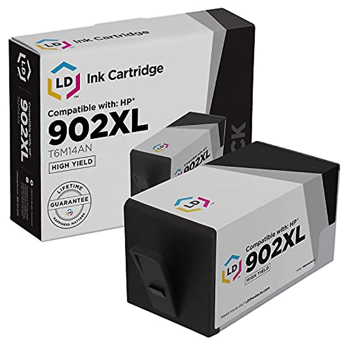LD Products Compatible Ink Cartridge Replacement for HP 902XL 902 XL T6M14AN High Yield (Black, Single-Pack) Inkjet for HP 902 OfficeJet Pro 6950 6958 6962 6963 6964 6968 6978 6970 6979
