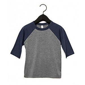 Bella Canvas 3/4-Sleeve Baseball T-Shirt (3200T) White/Red, 5T