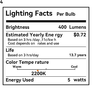 OMED S125 Oversized LED Edison Bulb Large, 5 Watt 400 Lumens 2200k Warm Yellow Large Edison Light Bulb, Amber Glass Decorative Large Globe Dimmable E26 Bulbsfor Pendant Lighting, 1 Pack