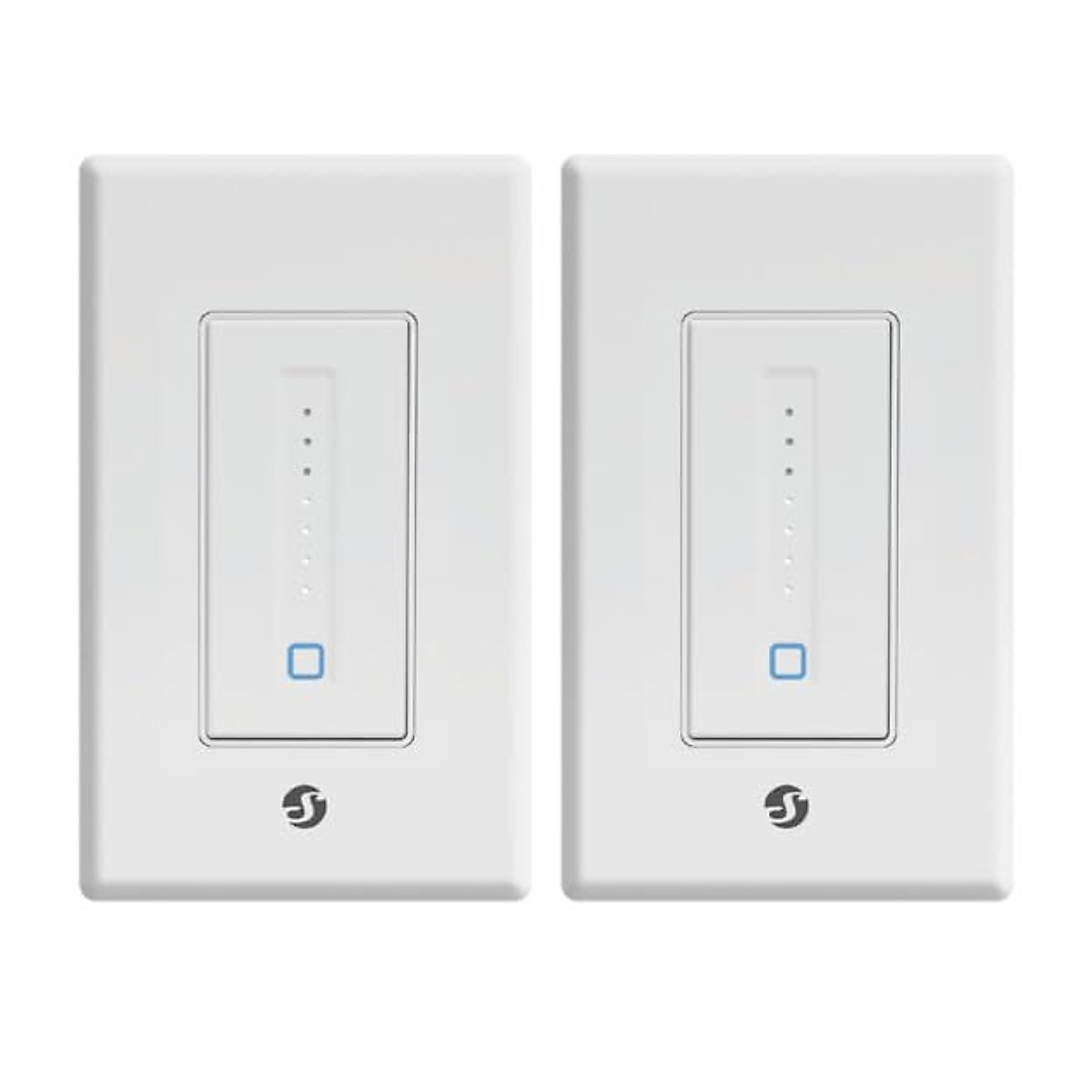 Shelly Plus Wall Dimmer | WiFi Smart Wall Dimmer Relay | Home Automation | Bluetooth Gateway | Compatible with Alexa & Google Home | No Hub Required | Timer Schedule | Dimmable Lights (2 Pack)
