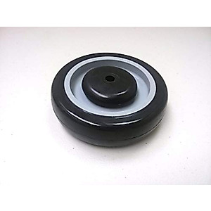 Shopping Cart Wheel 5" x 1-1/4" Polyurethane (Axle Diameter : 3/8") 1 EA, 10 EA (10 EA)