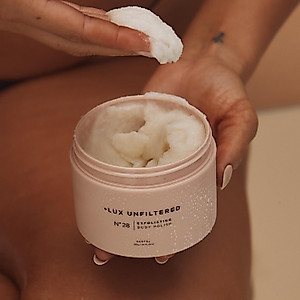 + Lux Unfiltered N°28 Exfoliating Body Polish in Santal, Hydrating and Moisurizing Sugar Scrub, Gluten Free, Vegan + Cruelty Free Exfoliating Soap