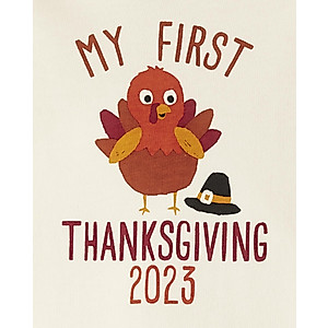 The Children's Place Unisex-Baby And Newborn Long Sleeve Graphic Bodysuit My First Thanksgiving 3-6 Months