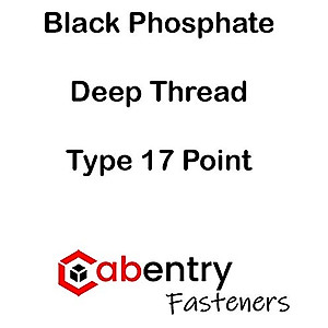 Cabentry Brand | Wood Screws | Flat Head with Nibs | Phillips Square Drive | #8 | 1 1/4 Inch | Deep Thread | Type 17 Point | Black Phospate Finish | 100 Pack