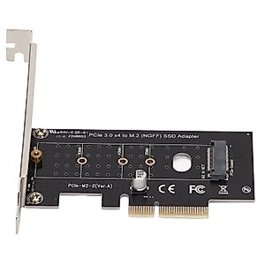 Zyyini Nvme M.2 to Pcie3.0 4X High-Speed Expansion Adapter Card M Key Ngff Ssd Conversion Card，Fast Heat Dissipation， Supports 2280, 2260, 2242, 2230 Solid State Drives(X4)