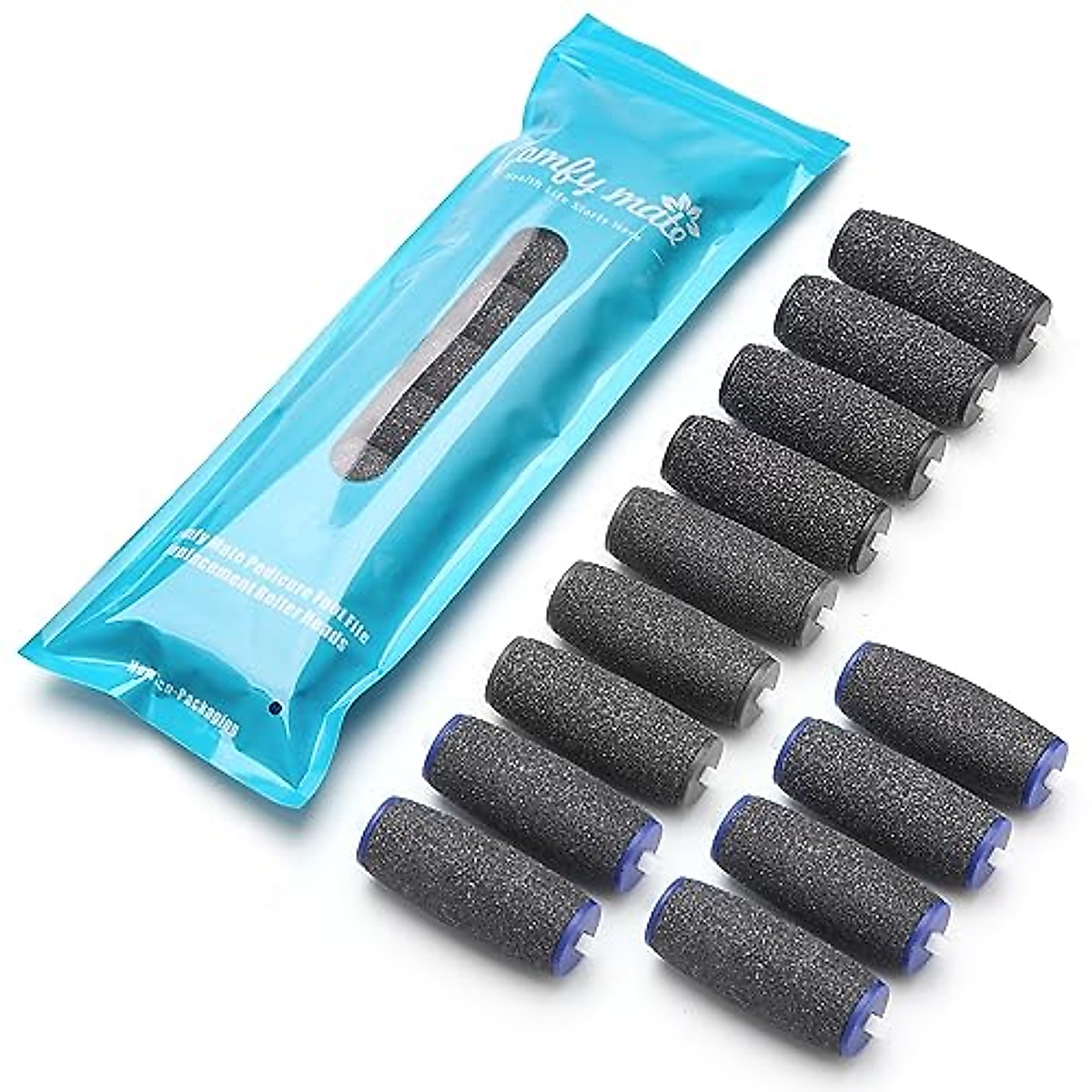 Premium 6 Extra Coarse & 7 Regular Coarse Replacement Refill Roller for Amope Pedi Refills Electronic Perfect Foot File