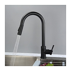 Touchless Kitchen Faucet, Stainless Steel Kitchen Sink Faucet with Pull Down Sprayer,High Arc Smart Motion Sensor Single Handle Kitchen Faucet with 2 Functions Sprayer, Deck Mounte