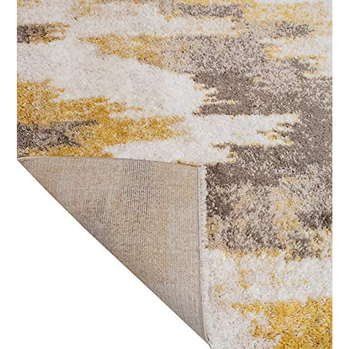 NOORI RUG - Premium & Luxury Imported - Lux Emma Machine Made High Pile Ikat - Rectangle - Brown - Gold - 10' x 14', Bedroom, Dining Room