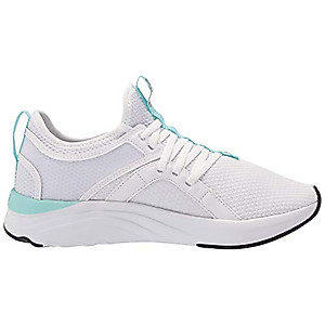 Puma Girls Softride Sophia Sneaker White-Island Paradise Black, 5 Big Kid