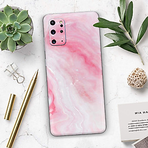 DesignSkinz Marbleized Pink Paradise V6 Protective Vinyl Decal Wrap Skin Cover Compatible with The Samsung Galaxy S20 (Screen Trim & Back Glass Skin)
