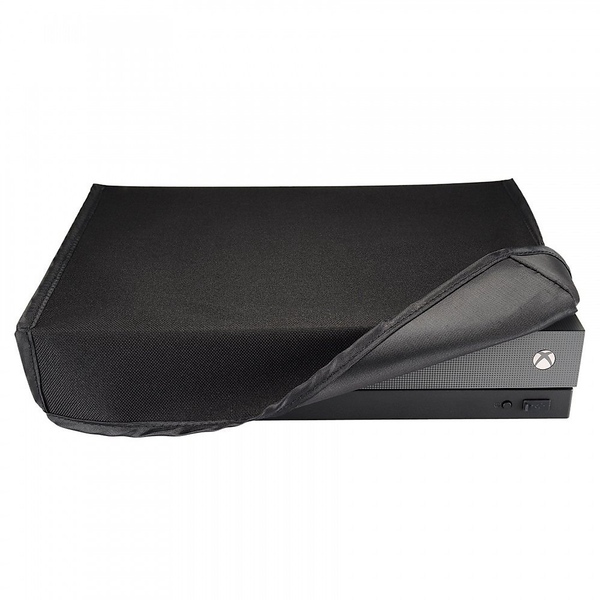 eXtremeRate Horizontal Dust Cover for Xbox One X Project Scorpio Console, Soft Neat lining Dust Guard, Silicone Dust Stopper Plug Cover Set for Xbox One X
