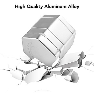 KINGTOP Spice Grinder, 2.2" Magnetic Aluminum Alloy Grinder (Silver)