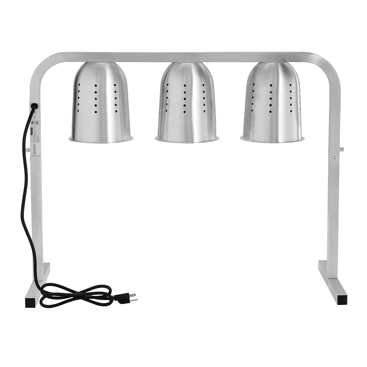 Kratos 31M-005 Bulb Warmer, Three Bulb Heat Lamp, Silver, 120V, 750 Watts, Countertop Electric Food Warmer for Restaurants