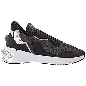 PUMA womens Provoke Xt Cross Trainer, Puma Black-metallic Silver, 7 US