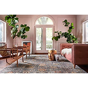 Loloi Giada Collection GIA-01 Grey / Multi, Traditional Area Rug, 5'-0" x 5'-0" Round