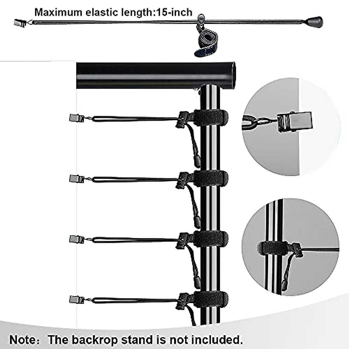 Lidlife 10 x 10 ft White Backdrop Background for Photography, Wrinkle-Resistant Photography Backdrop Background with 4 Backdrop Clip, Polyester Fabric Chromakey White Screen for Video Studio Photo