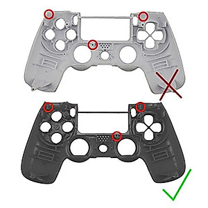 WPS Chrome Controller Case Collection Full Housing Shell + Full Buttons for PS4 Playstation Slim Pro (JDM-040) Controller (Chrome Red & Gold)