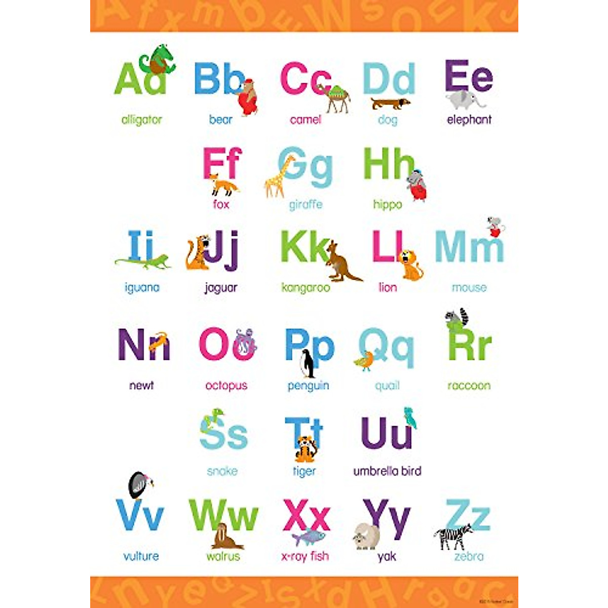 BARKER CREEK Poster Set of 9, Early Learning, 9 Posters Presenting Essential Concepts for Young Learners, Language Arts, Math, Art, Telling Time, Office, Home, & School Décor 13-3/8" x 19" (1886)