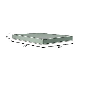 Greaton, 5-Inch Medium Firm Double Sided Tight top Foam Rolled Vinyl Mattress, Twin