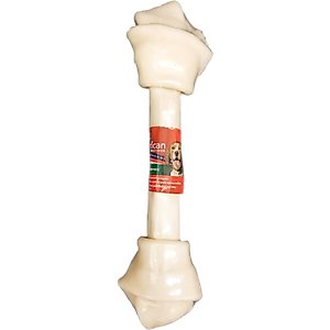 Pet Factory American Beefhide 12" Knotted Bone Dog Chew Treat - Natural Flavor, 1 Count/1 Pack