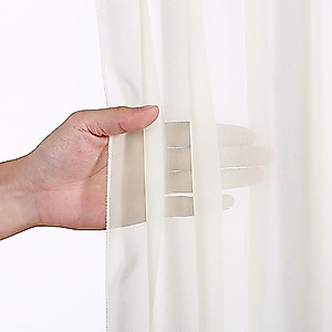 Ivory Chiffon Backdrop Curtain 10ftx10ft Birthday Party Backdrop Photography Backdrop Drapes for Wedding Arch Party Decorations