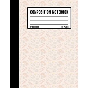 Wool White Composition Notebook: Wide-Ruled, 8.5 x 11, 100 Pages, For kids, teens, and adults (Composition Notebooks)