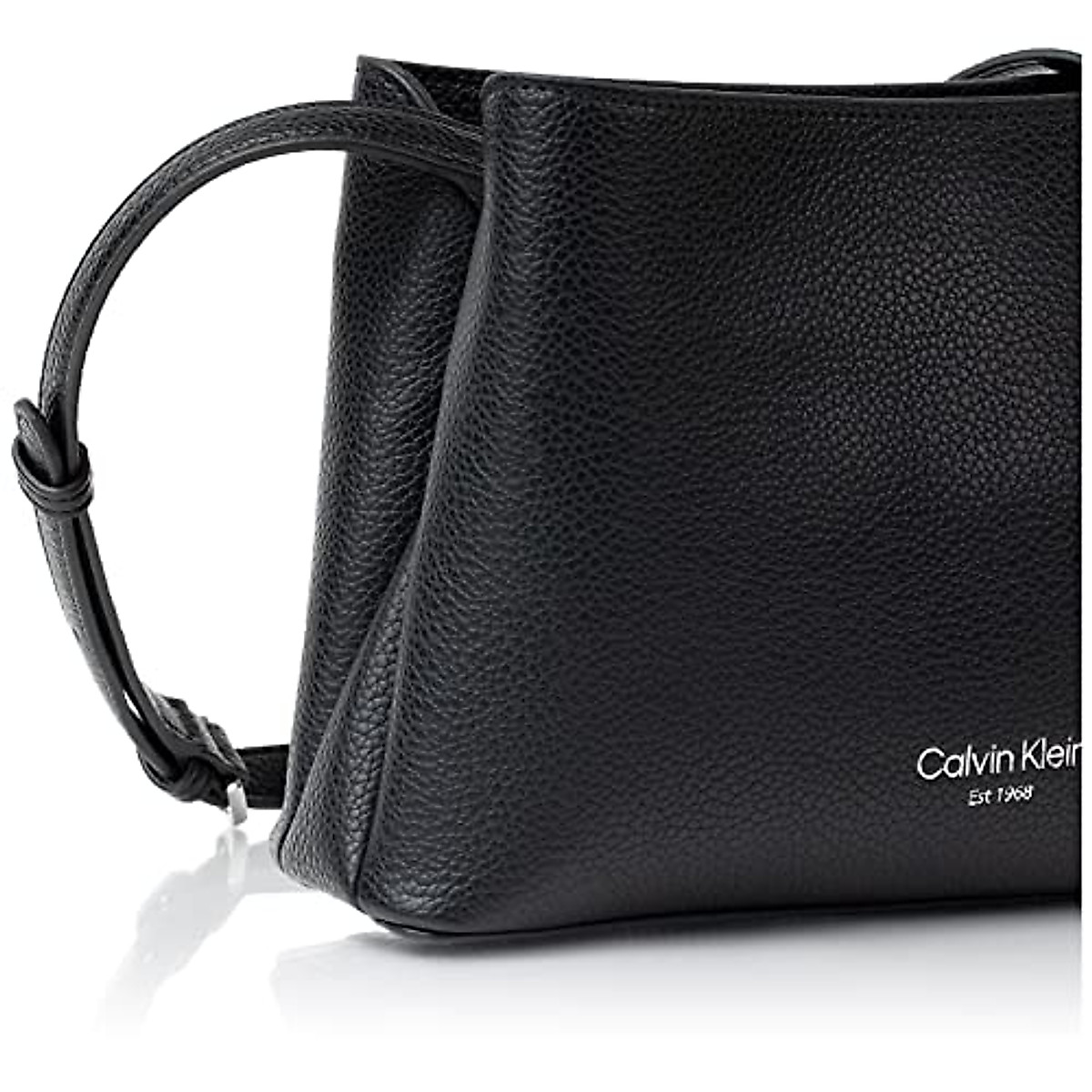 Calvin Klein Adeline Triple Compartment Crossbody, Black/Silver,One Size