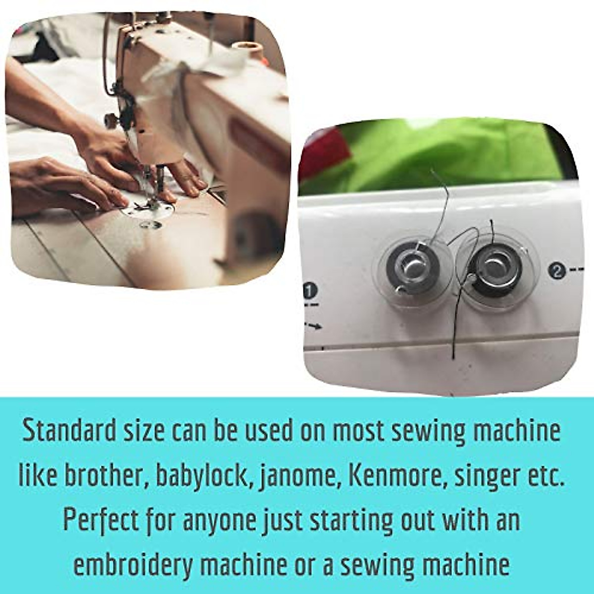 Mr. Pen- Bobbins, Plastic Bobbins, 50 Pack, Bobbins for Sewing Machine, Bobbins for Brother Sewing Machine, Bobbins for Singer Sewing Machine, Sewing Machine Bobbins, Sewing Machine Accessories