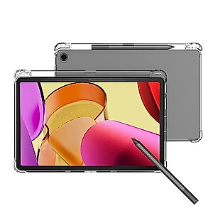 BOZHUORUI Clear Case for Amazon Kindle Fire Max 11 Tablet (13th Generation-2023 Release) - Slimfit Lightweight TPU Transparent Flexible Soft Shell Back Cover with Stylus Pen Holder (Clear)