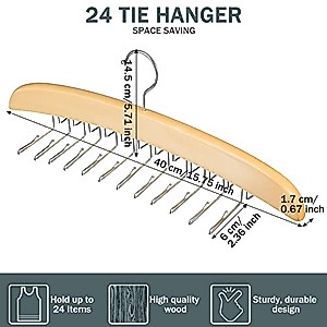 2 Pieces Space Saving Bra Organizer with Wood Tank Top Hanger Closet Organizer Hangers Natural Wood Bra Holder Hanger Closet Organizer and Storage Rack for Bras, Tank Tops, Camisoles