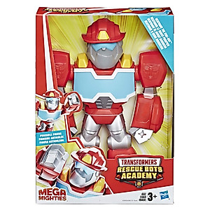 Transformers Playskool Heroes Rescue Bots Academy Mega Mighties Heatwave The Fire-Bot 10-Inch Robot Action Figure, Collectible Toys for Kids Ages 3 and Up