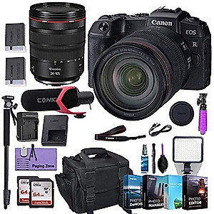 Canon EOS RP Mirrorless Digital Camera with RF 24-105mm f/4L is USM Lens w/ (Pro Microphone, 4 Pack Photo Editing Software & More) (Renewed)