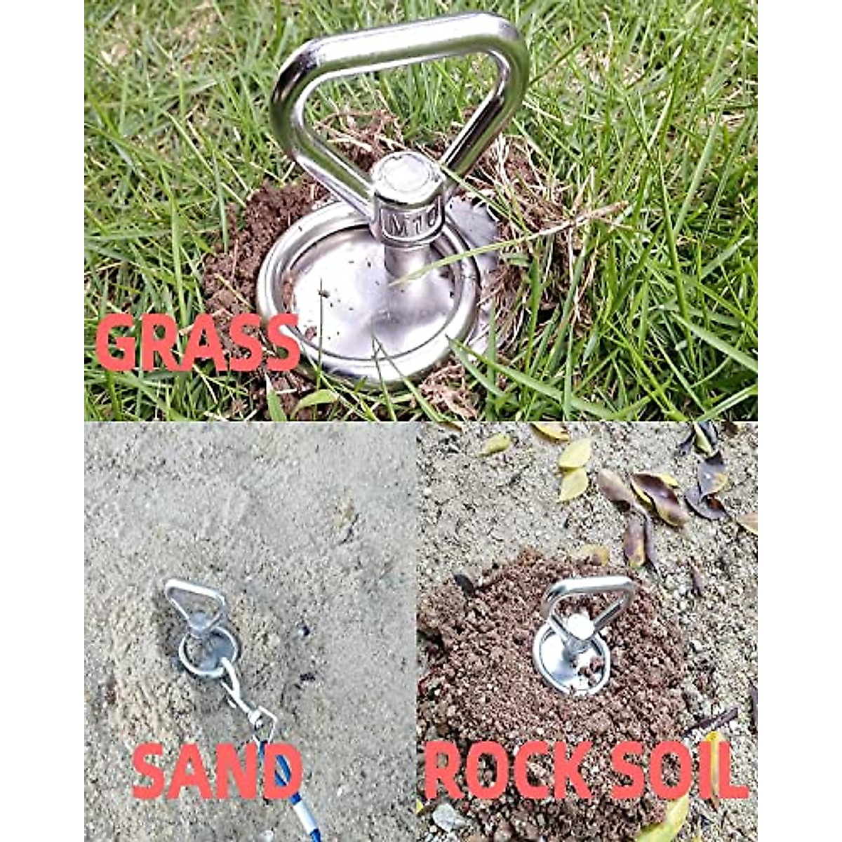 Dog Tie Out Cable and Stake,360° Swivel Dog Yard Stake and Leash - Heavy Duty 304 Stainless Steel Dog Anchor-Holds 1 Large Dogs Over 150LBS Easily-Dog Chain for Yard Outdoor Camping