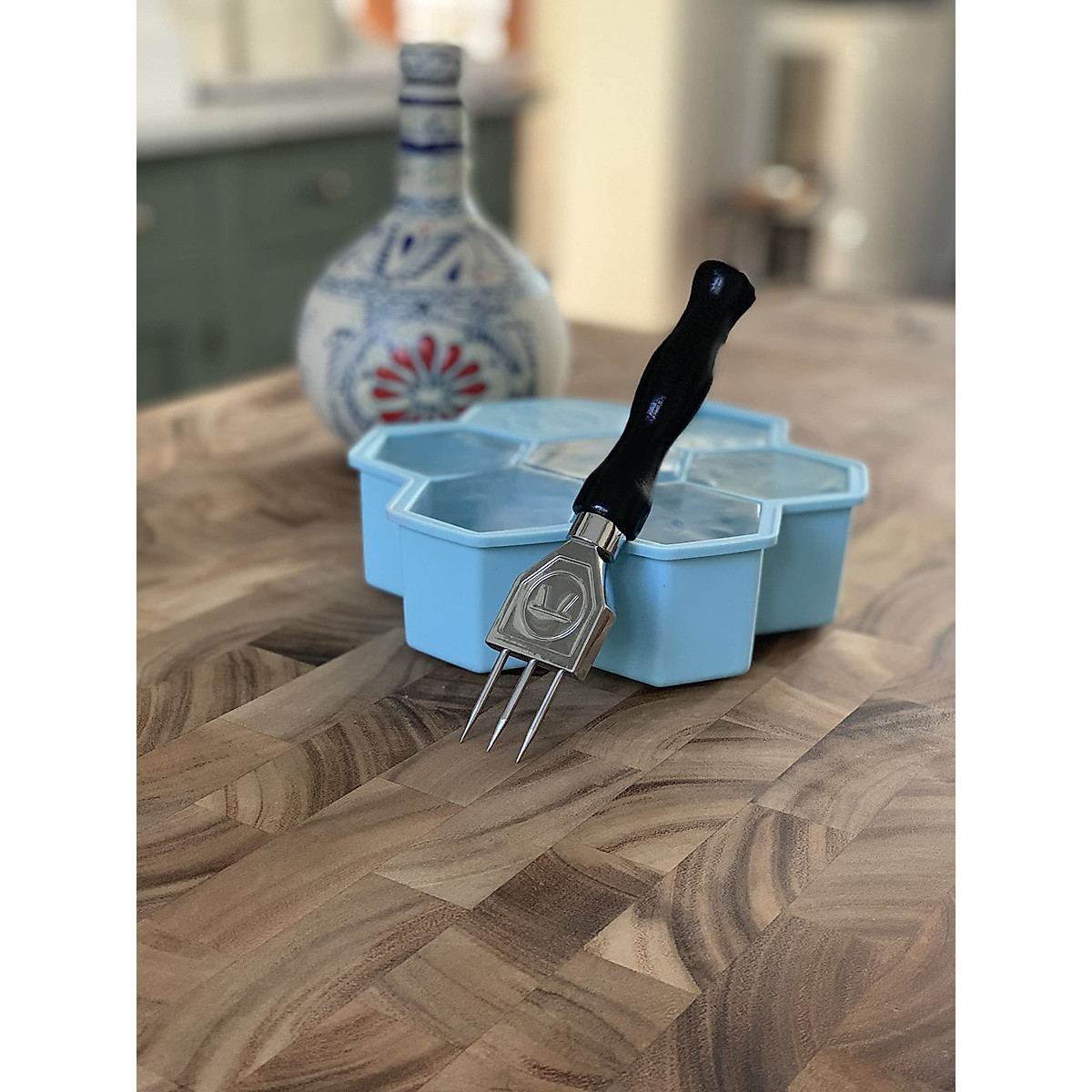 Outset Bartending Tool, Metal Ice Pick with Wood Handle, 7.25"