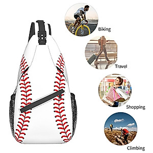 Baseball Sling Bag Chest Bag Sport Baseball Crossbody Bags For Mens Womens