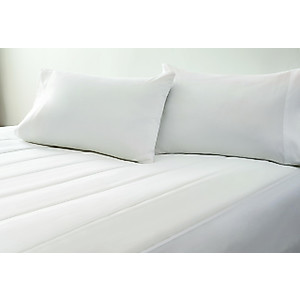 Sunbeam Restful Quilted Heated Mattress Pad 12-Heat Settings Auto Shut Off Washable Queen White