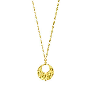 CHOW SANG SANG Dazzling Mirror Gold 999.9 24K Solid Gold Price-by-Weight Gold Round Circle Necklace for Women 93439N (Approx. 0.15tael (~5.61g), 18.5", (47 CM))