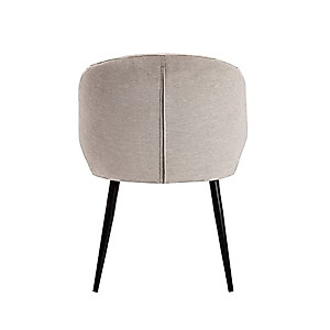 Porthos Home Dana Dining Chair with Luxurious Smooth Suede Upholstery, Rounded Back, Thick Supportive Seat Cushion, Rust-Resistant Iron Legs - Ideal for Dining Rooms and Kitchens