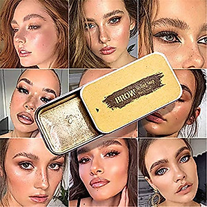 Eyebrow Soap Kit,brow pomade,eyebrow gel clear,Brows Styling Soap,Long Lasting Waterproof Smudge Proof Eyebrow Styling Pomade for Natural Brows (01)
