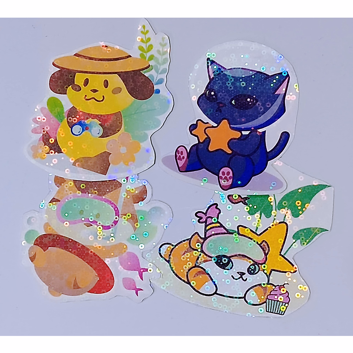 Bleidruck 25 Sheets Holographic Clear Vinyl Holographic Sticker Paper Self Adhesive Waterproof Holographic Overlay Film A4 (11.7 x 8.3 Inch) Holographic Overlay (Bubbles)