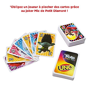 Mattel Games DreamWorks Trolls World Tour UNO Card Game with 112 Cards and Instructions, Makes a Great Gift for 7 Year Olds and Up
