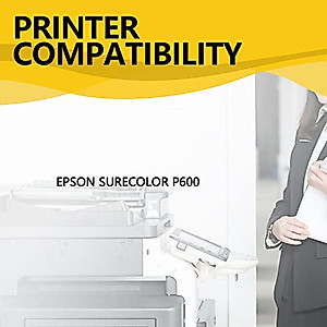 ZHANBO Remanufactured T760 Ink Cartridge Replaacement for Epson SureColor P600 Inkjet Printer Epson T760 Ultrachrome HD Ink Set(T7601 T7602 T7603 T7604 T7605 T7606 T7607 T7608 T7609) 9 Pack.