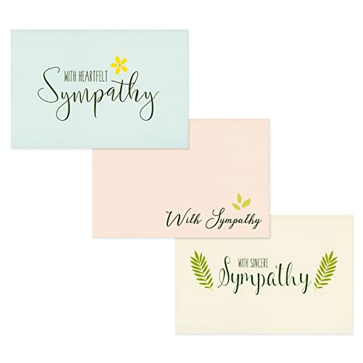 Best Paper Greetings 48-Pack of Assorted Sympathy Cards with Envelopes Included Featuring Floral Designs Sympathy - Pastel Floral